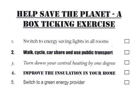 Save the planet – a box ticking exercise | Buriton Community Website